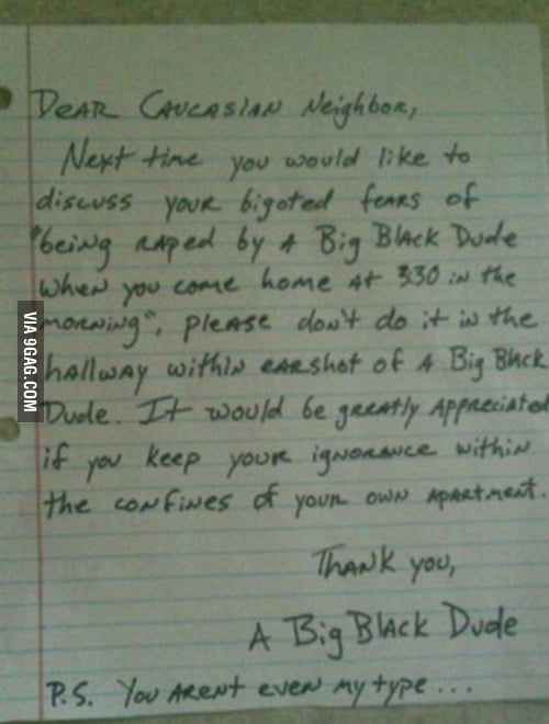 Hilarious Angry Neighbor Note - 9GAG