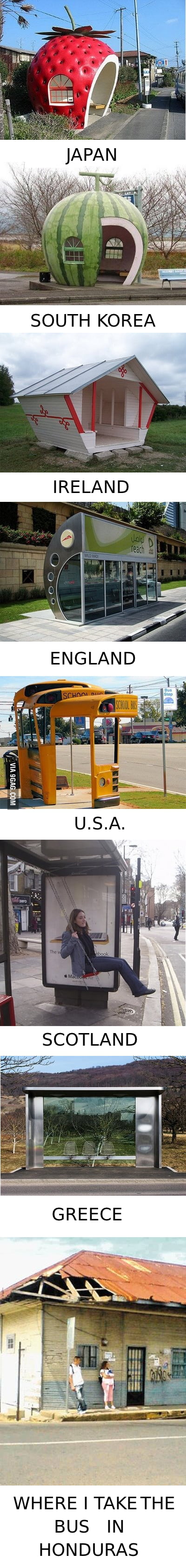 Bus stations around the world... - 9GAG