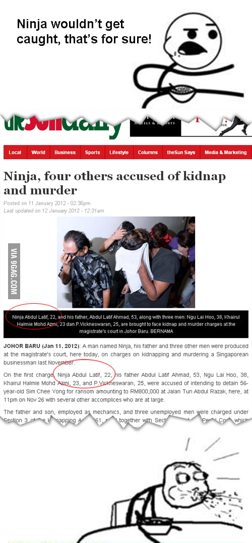 Ninja Fail - 9GAG