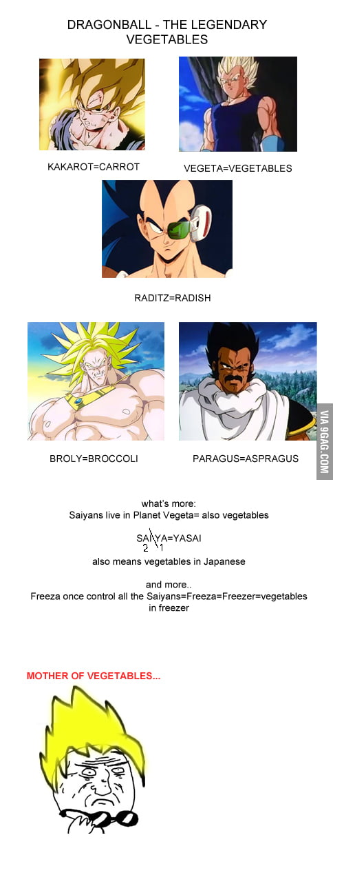 Dragonball - The Legendary Vegetables - 9GAG
