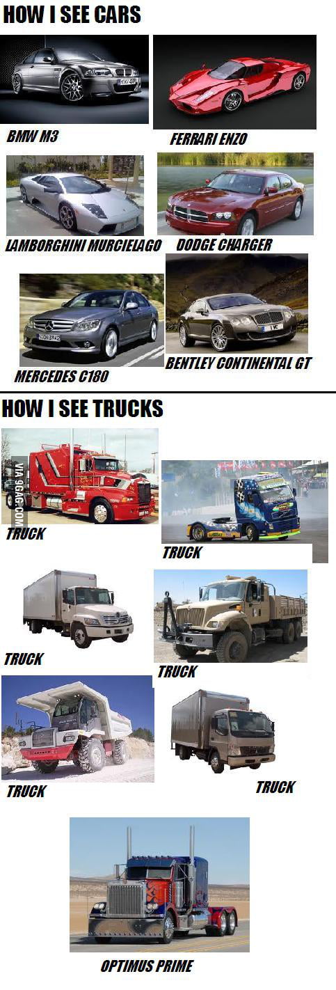 Cars and Trucks - 9GAG