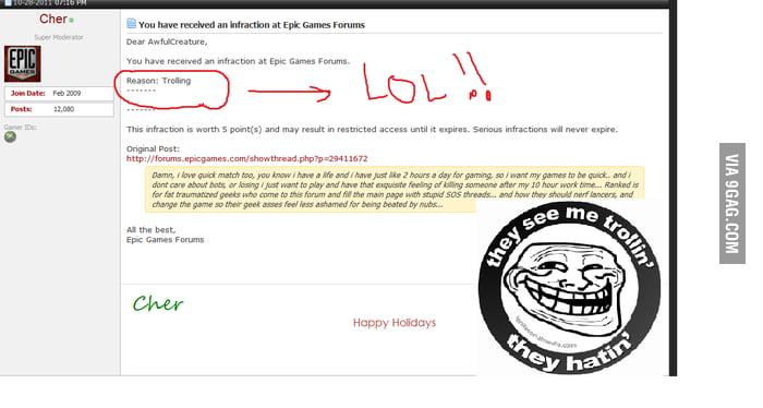 Just Trolling!! at some forums!! - 9GAG