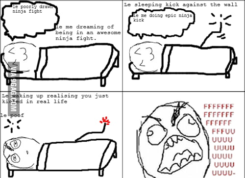 Sleeping ninja kick - 9GAG