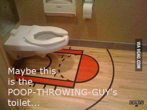 Poop-throwing-guy toilet - 9GAG