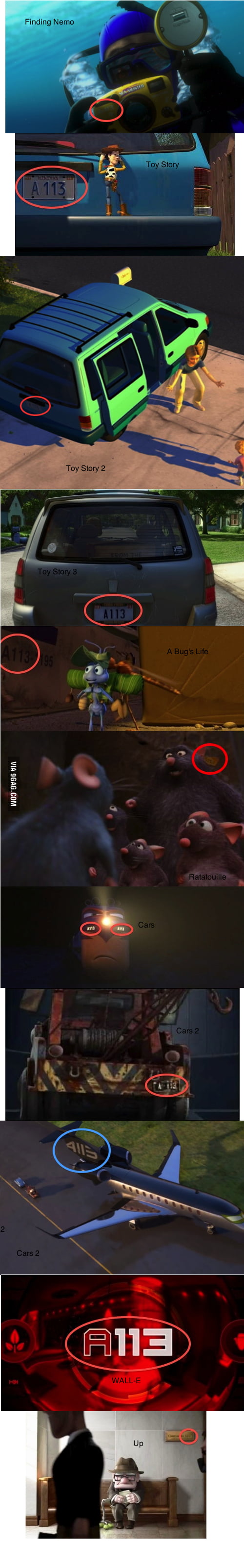 Pixars homage to classroom A113 at CalArts - 9GAG