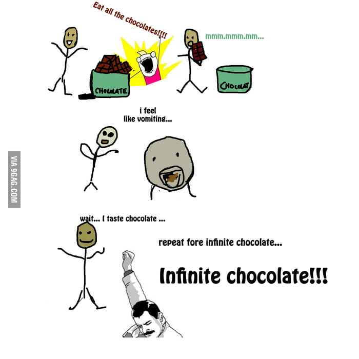 Infinite chocolate!!! - 9GAG