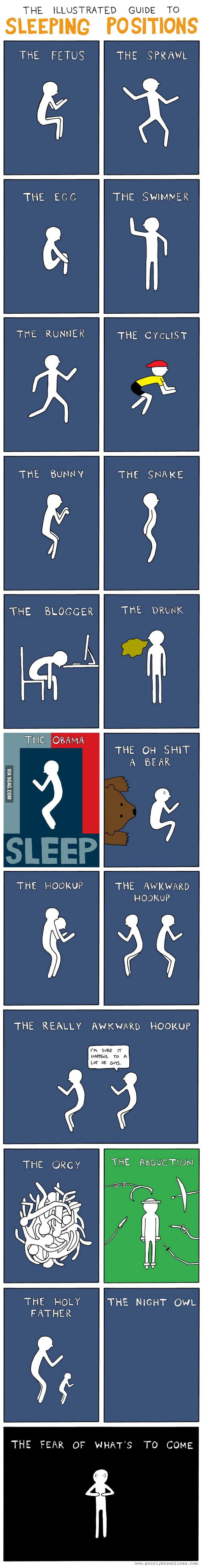 Sleeping Positions - 9GAG