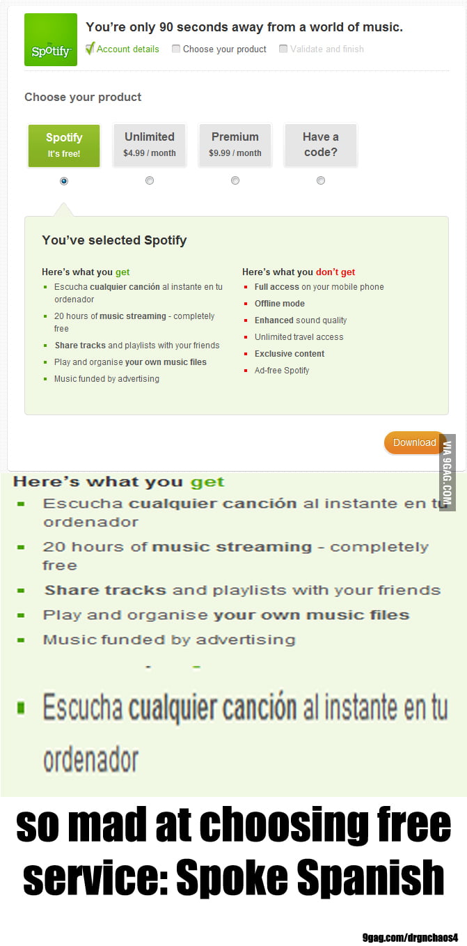 Spoke Spanish - 9GAG