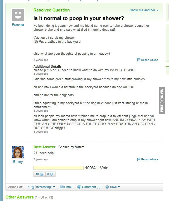 Just Poop in the Shower Guy - 9GAG