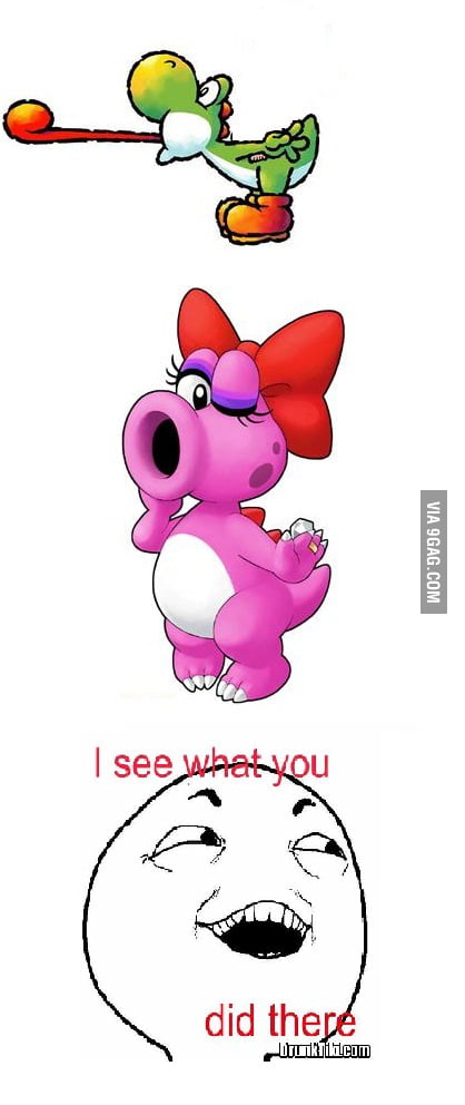 Just Yoshi and his girlfriend. - 9GAG