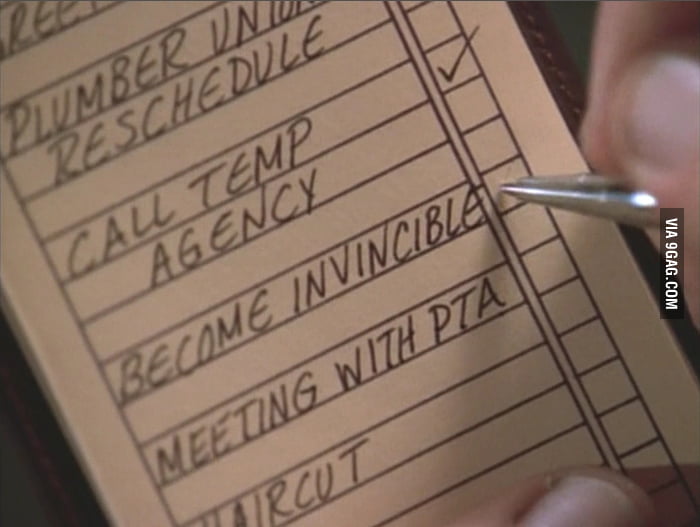 A strange check list. - 9GAG