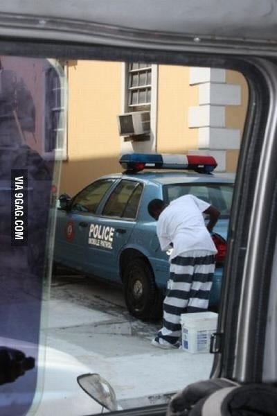 Police Car Wash - 9GAG