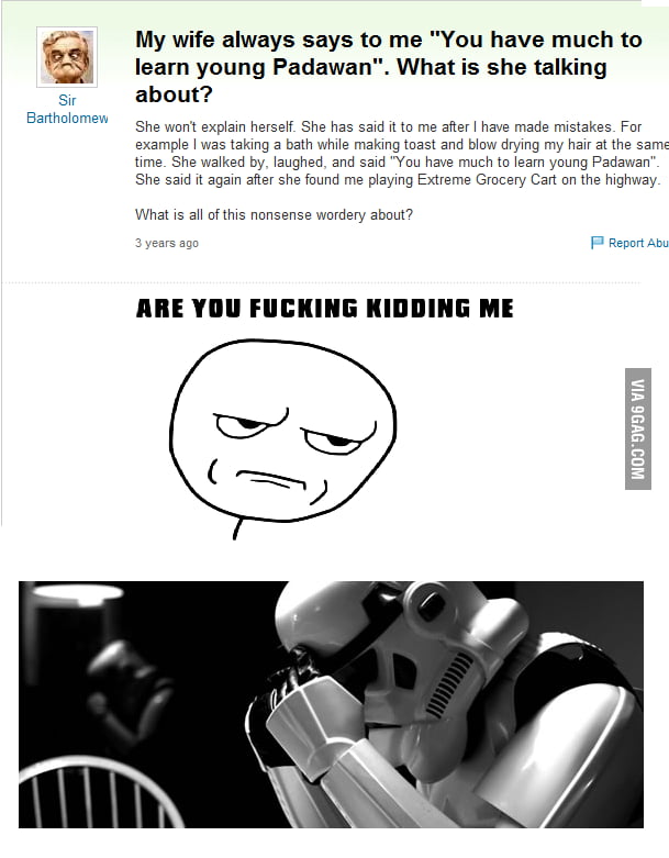 Just another fail from yahoo questions - 9GAG