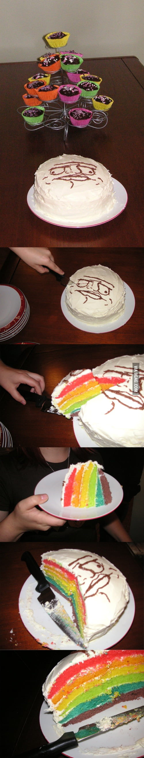 Rainbow me gusta cake - 9GAG
