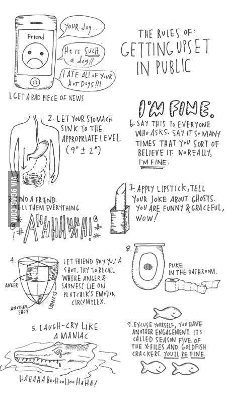 The Rules Of : Getting Upset In Public - 9GAG