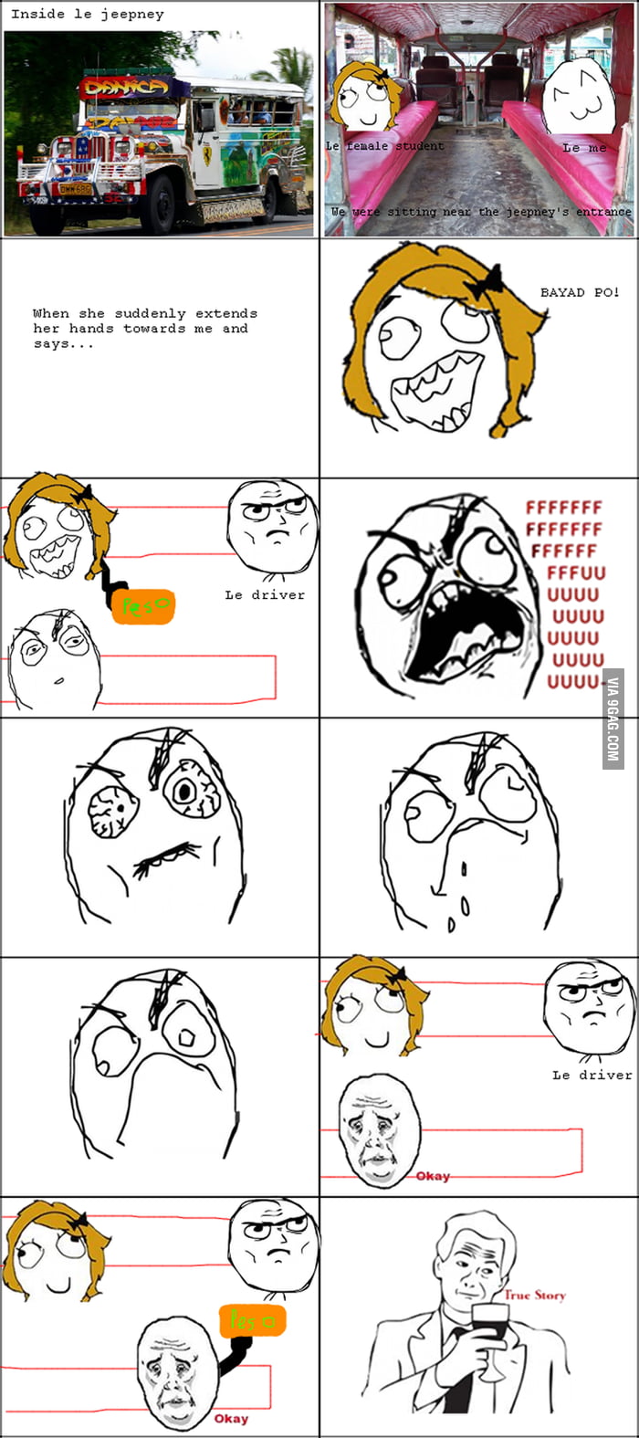 Inside a Filipino jeepney - 9GAG