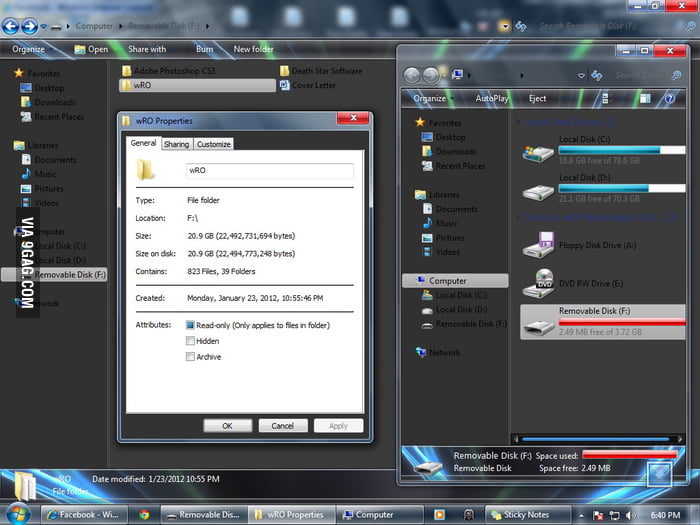 20gb on a 4gb USB? - 9GAG