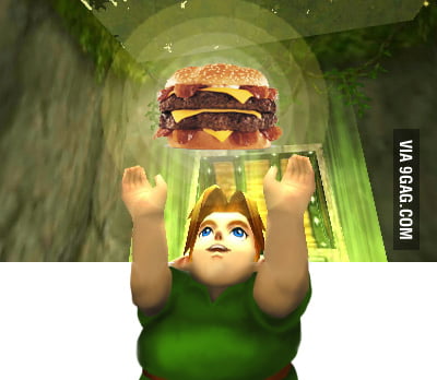 The Legend of Zelda: Hamburger of Time. - 9GAG