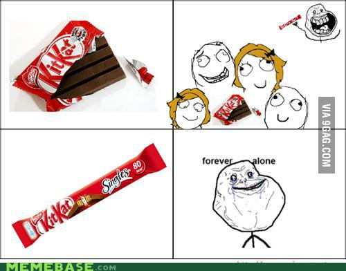Forever alone kit kat :( - 9GAG