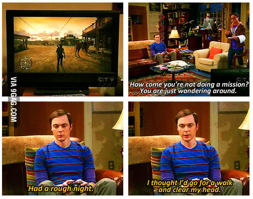Going out for a walk level: Sheldon - 9GAG