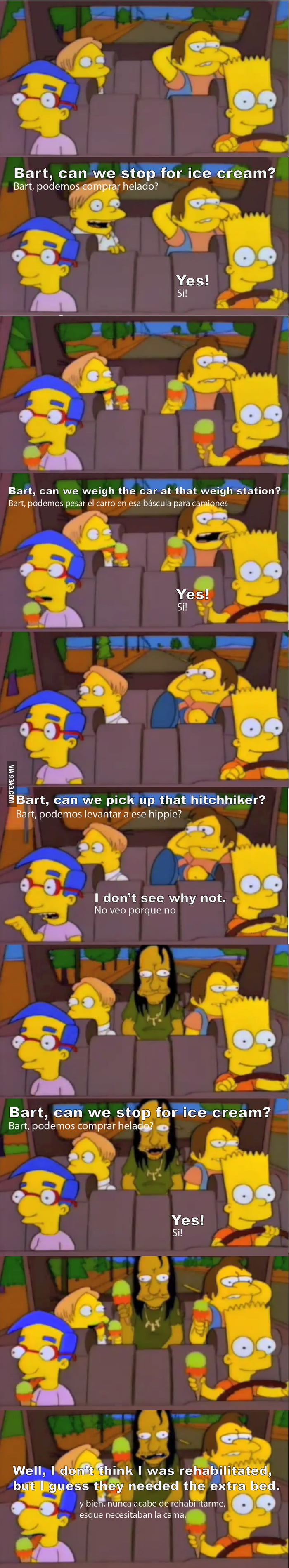 Bart can we stop for ice-cream - 9GAG