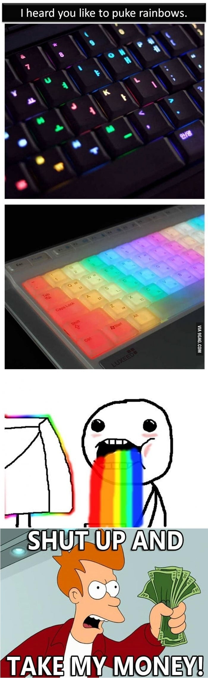 Rainbow keyboard - 9GAG