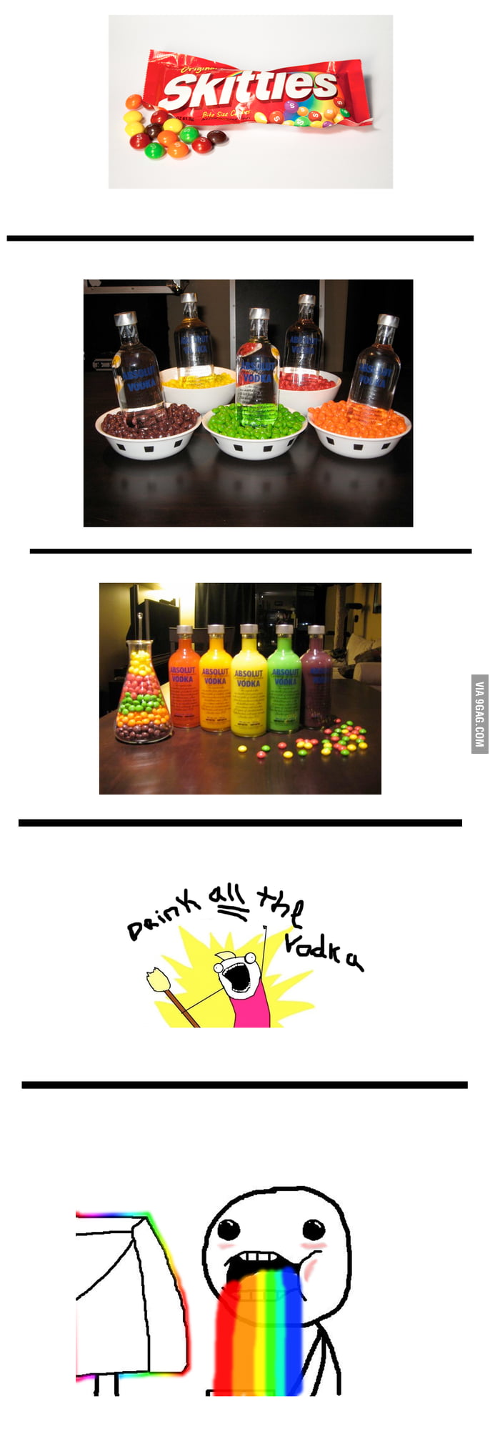 Tutorial: Puke the rainbow - 9GAG
