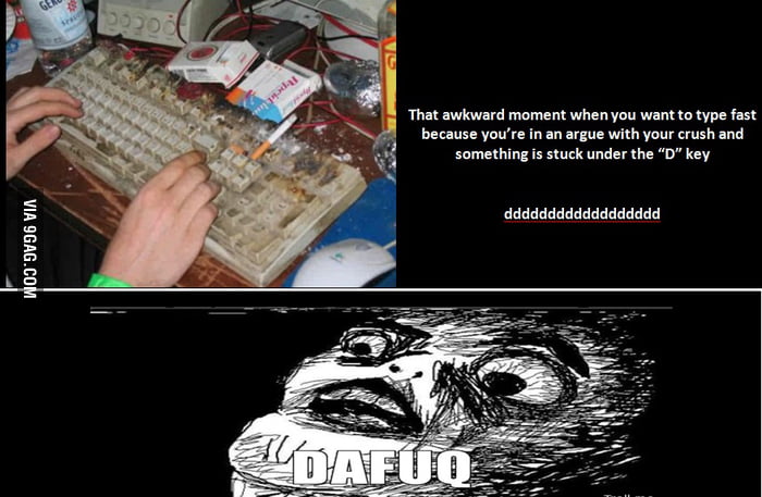 Stuck keyboard - 9GAG