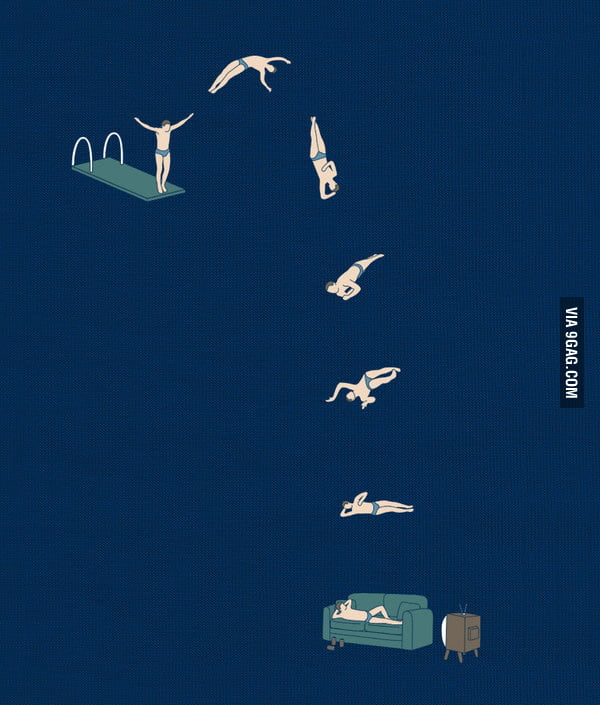 Dive to couch - 9GAG