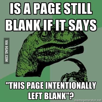 "This Page Intentionally Left Blank" - 9GAG