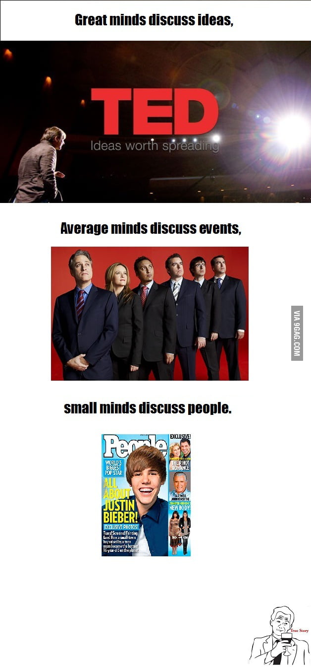 Great, Average, & Small minds - 9GAG