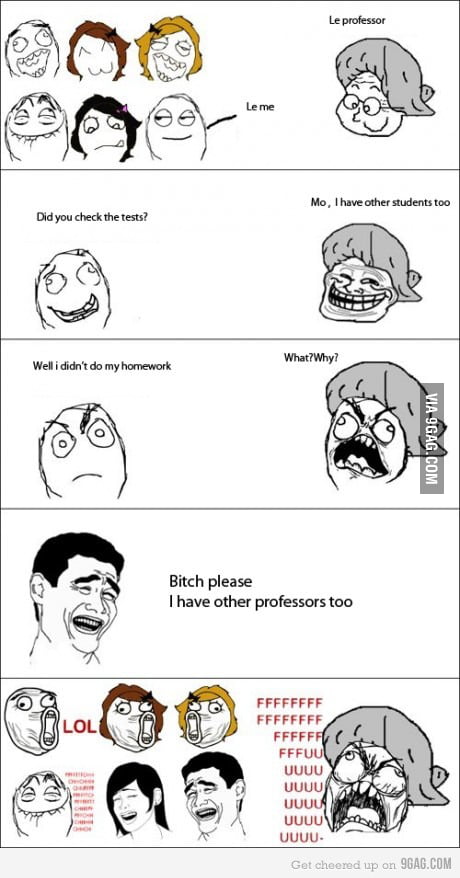 Trolling le professor - 9GAG