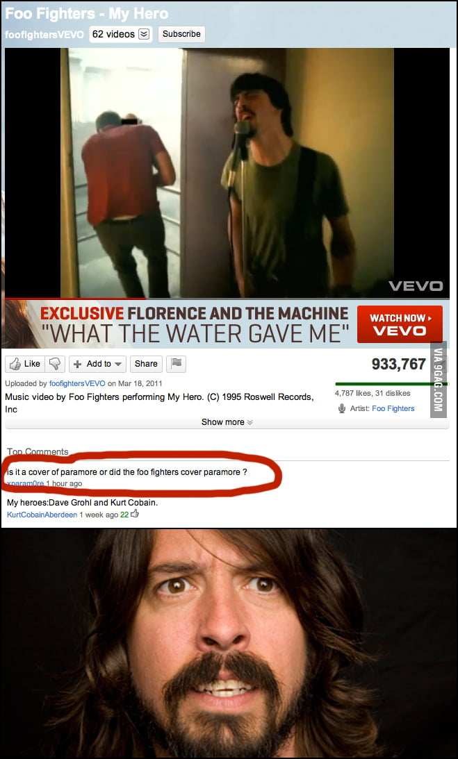 Dave Grohl is not amused - 9GAG