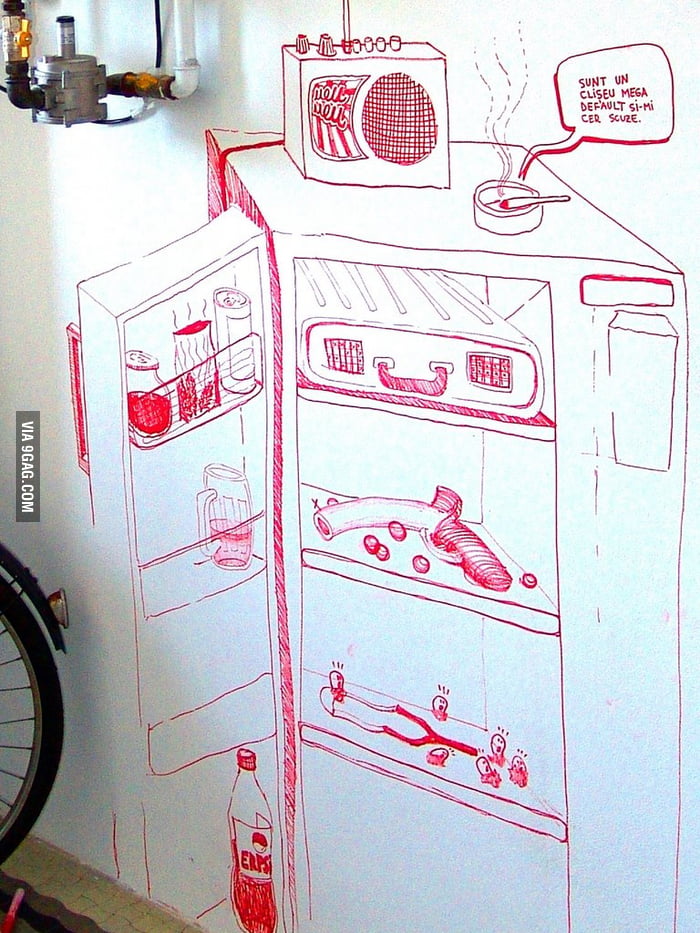 Fridge drawing - 9GAG