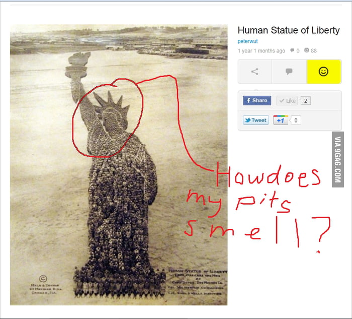 Human Statue of Liberty[FIXED] - 9GAG