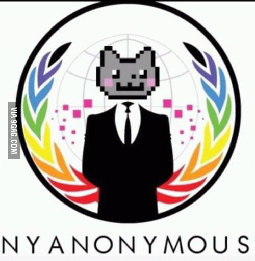 Anonymous + Nyan cat - 9GAG