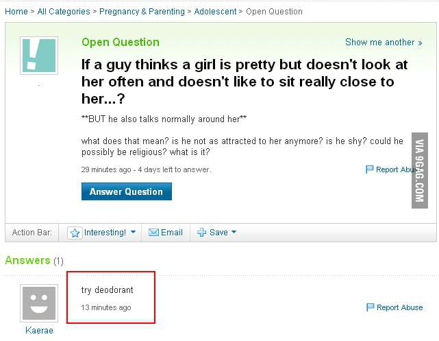 Best answer ever - 9GAG