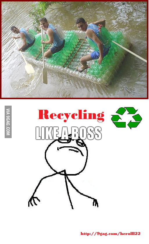 Recycling level is over NINE THOUSAND!!! - 9GAG