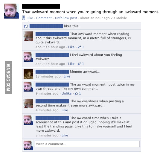 Awkward Facebook - 9GAG
