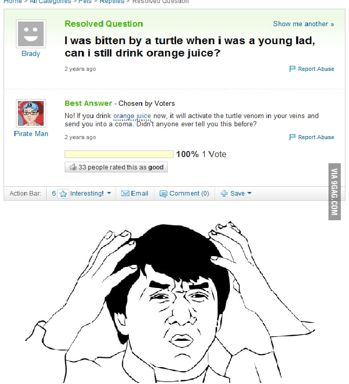 Epic answer is epic - 9GAG