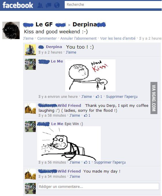 GF & Derpina... NOW KISS !! - 9GAG