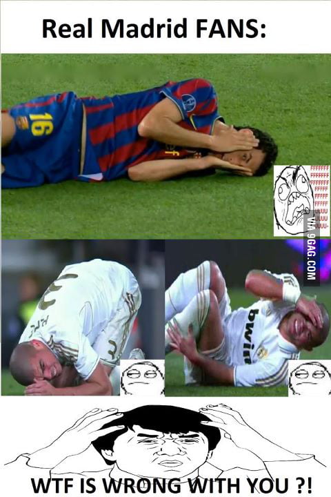 Busquets dive: Drama king! Pepe dive: It's alright. - 9GAG