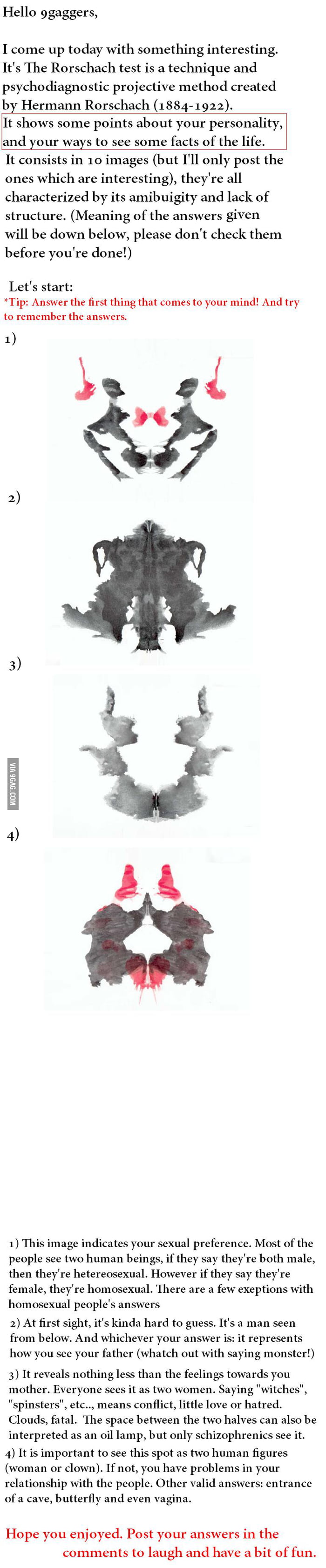 Rorschach test. Make your friends do it! - 9GAG