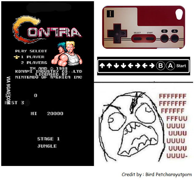 Contra 30 lives code.........................FAILED !! - 9GAG