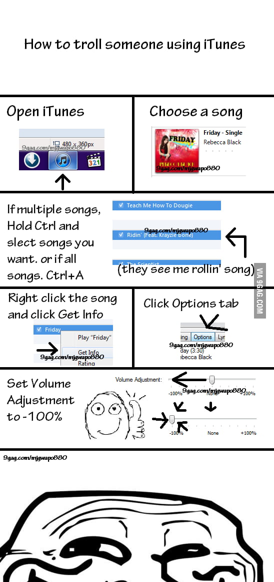ITunes (perfect tool for media trolling) - 9GAG