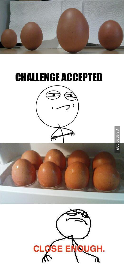 Egg balance challenge - 9GAG