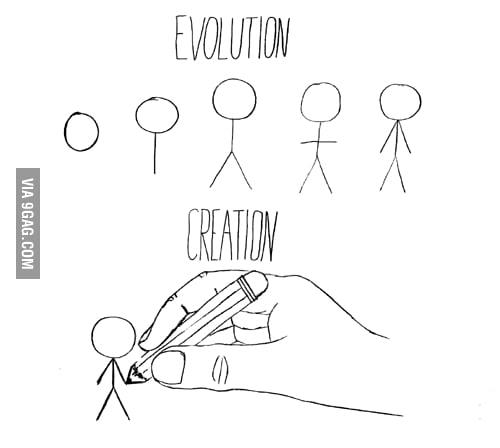 Evolution vs Creationism - 9GAG