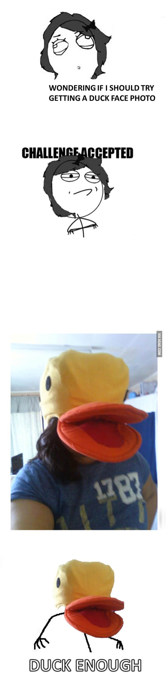 Duckface challenge - 9GAG