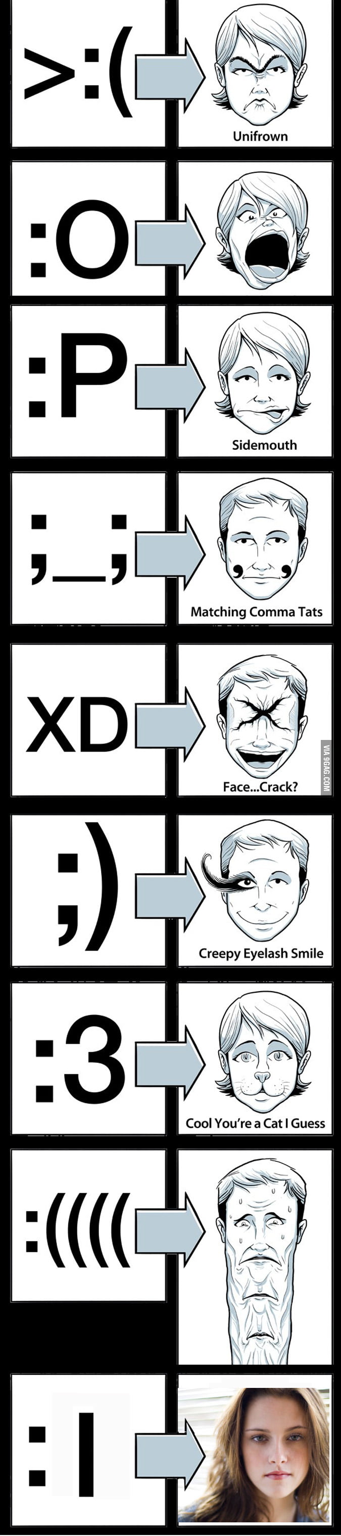 Internet smileys in real life - 9GAG