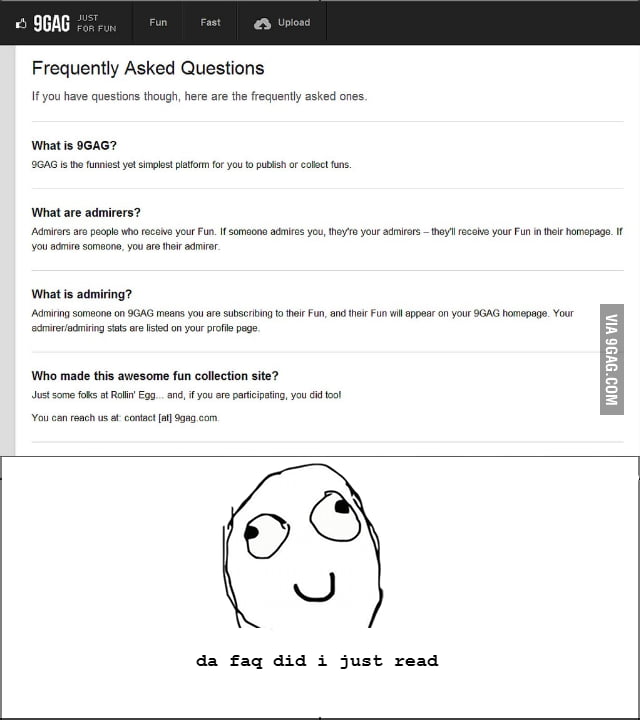 Some just read da faq - 9GAG